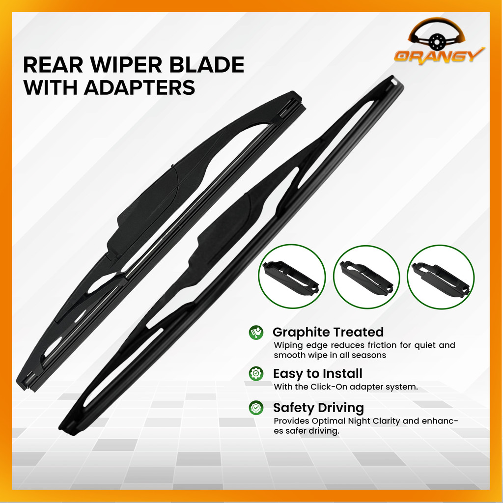 Universal EXCELLENT REAR Wiper Blade All Season SILICONE with ADAPTERS ...