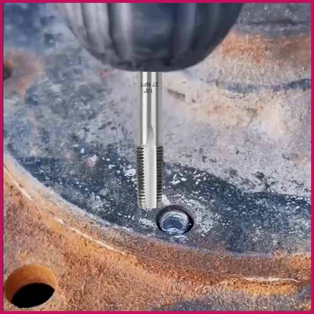 Pipe Tap Set Carbon Steel Hand Threading Plumbing Tap Mechanics Cutting ...