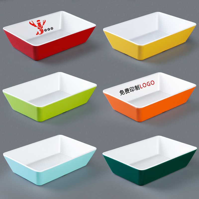 Cooked food marinated dish display cabinet tray melamine string ...