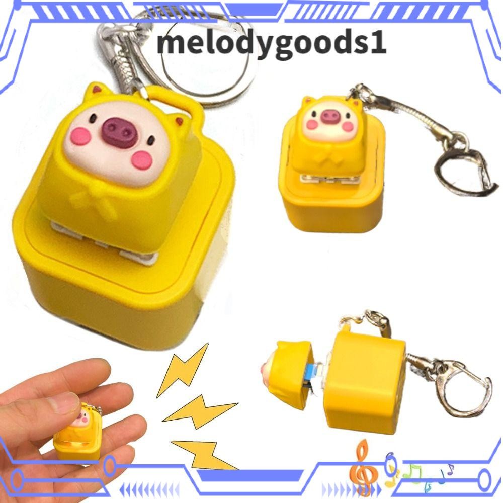 MELODYGOODS Croaking Pig Keychain, Rechargeable Stress-Relieving Clicky ...
