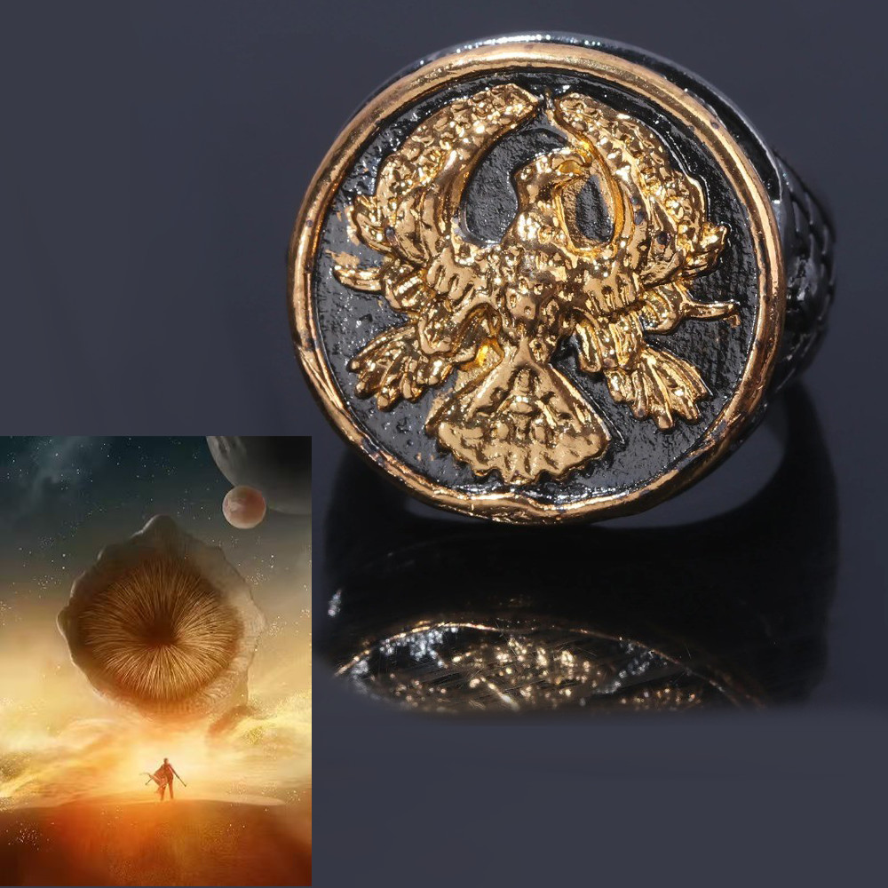 Movie Dune Ring Atreides Family Signet Ring Golden Eagle Rings ...