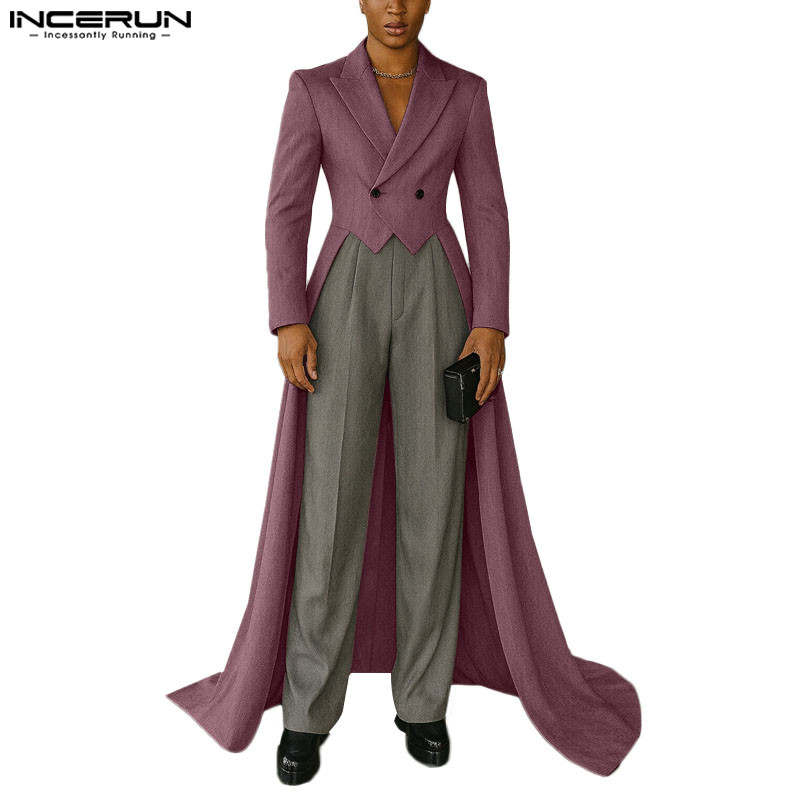INCERUN men's deconstruction long casual suit Casual Blazer | Shopee ...