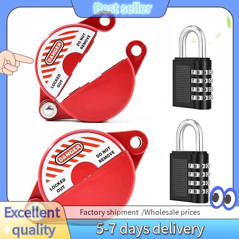 2Pack Gate Valve Lockout Device with Coded Lock for 1 to 2-1/2In Gate ...