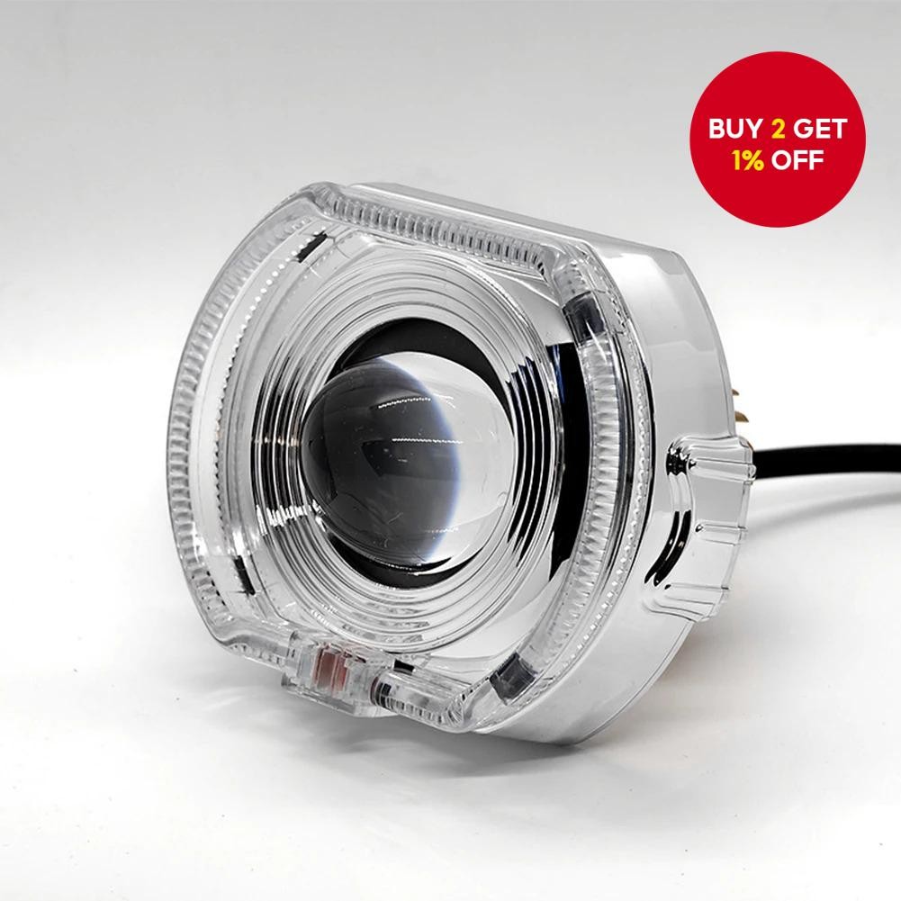 New 1pcs Car Motorcycle Headlight LED Angel Devil Eyes Projector Lens ...