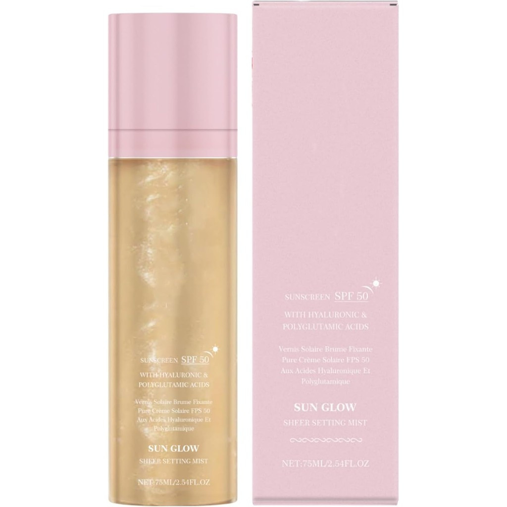 Sunglaze Sheer Setting Mist Sunscreen, SPF 50 Face Mist, Sunscreen ...