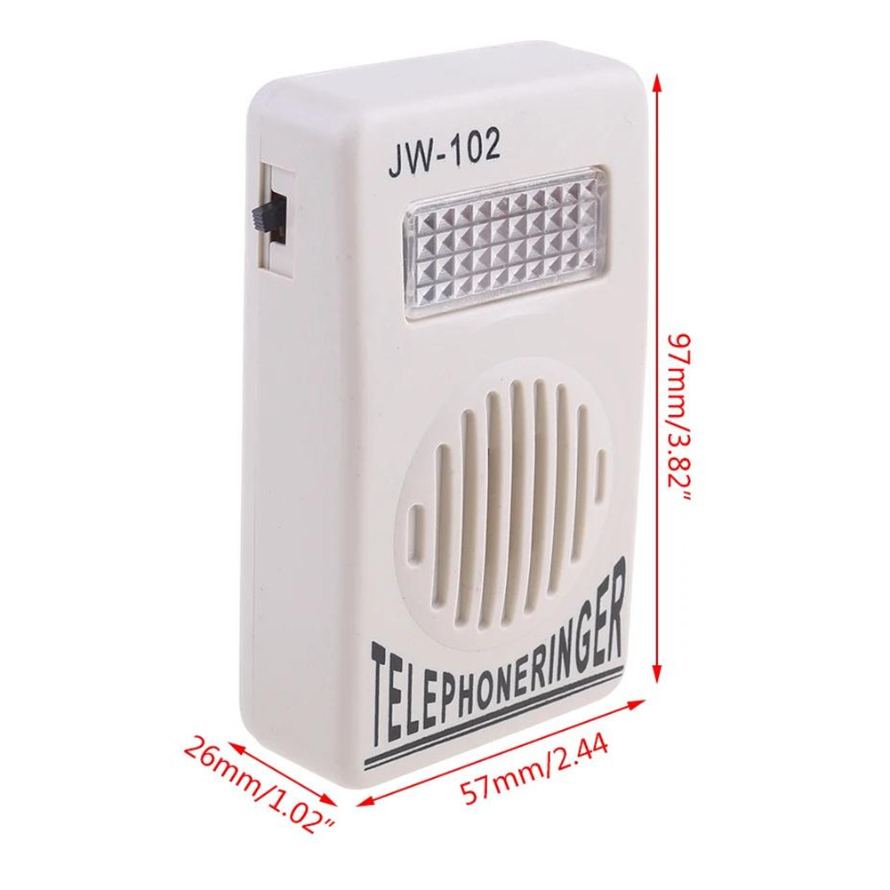 Loud Sound Telephone Ringer Amplifier with Strobe Light Flasher Volume ...