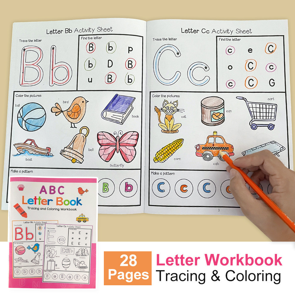 Early Learning Workbook Set Alphabet and Numbers Tracing Writing for ...