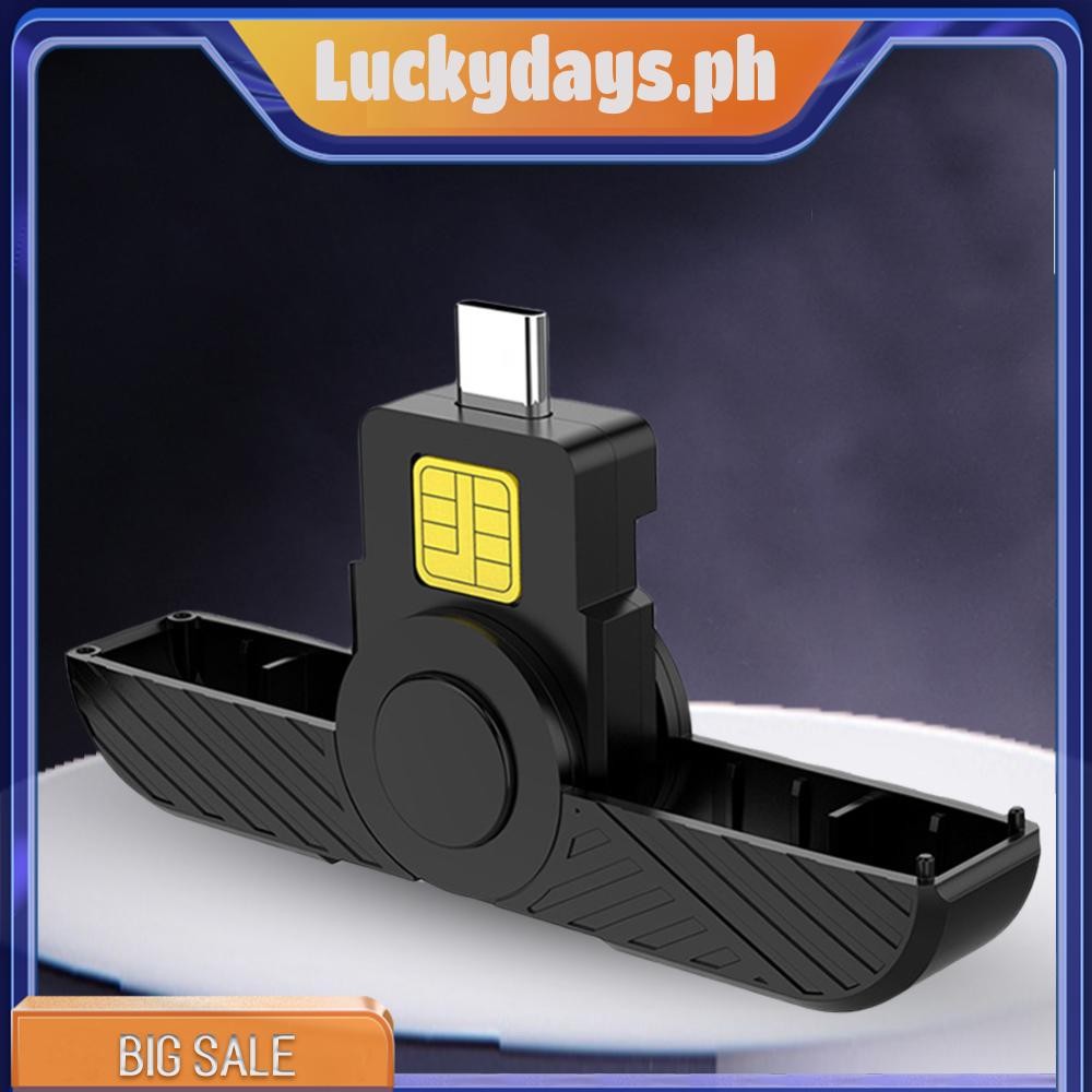 Smart Card Reader Type-C USB Common Access CAC ATM Card Visa Reader for ...
