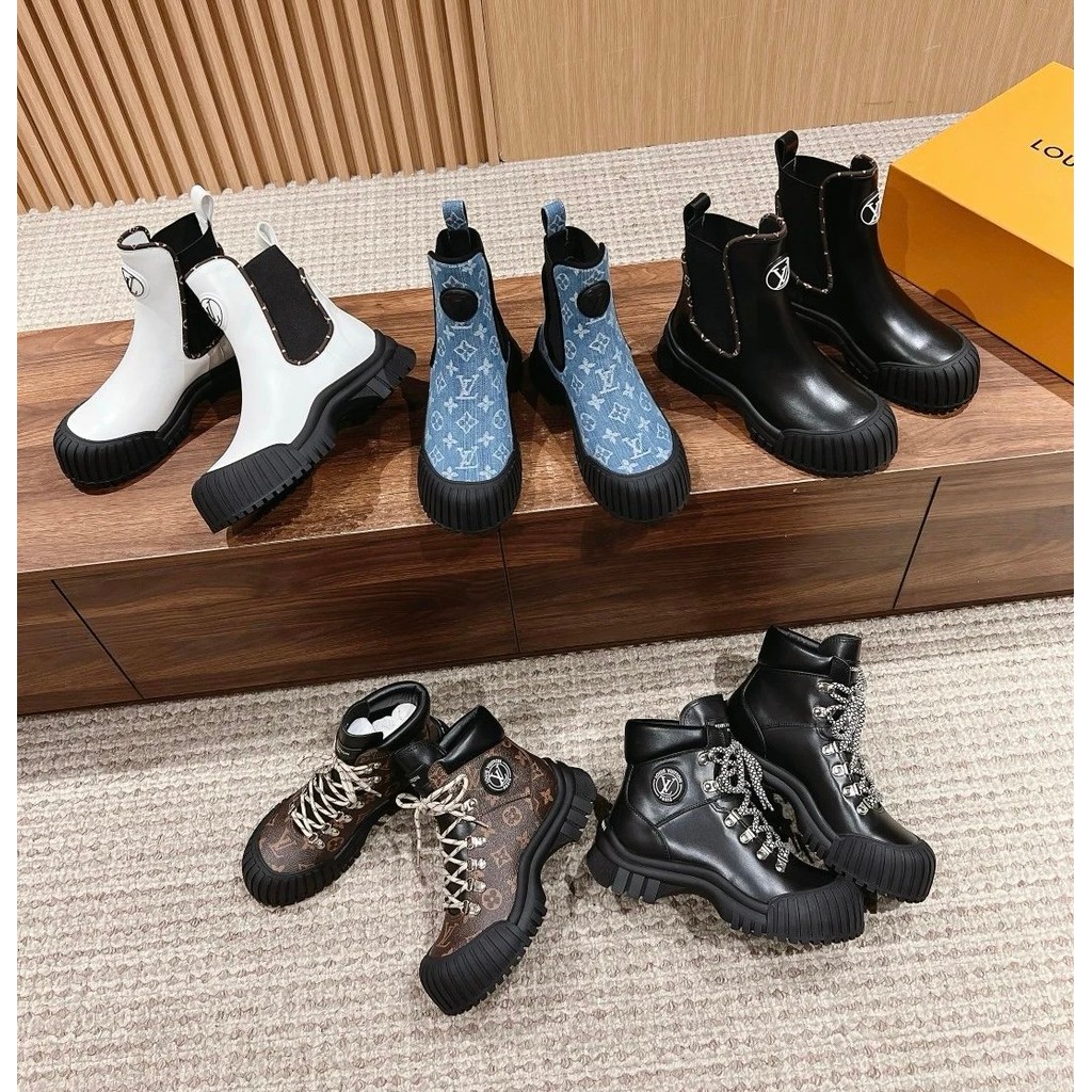 1:1 Original Label AAA+ Autumn New Old Flower Logo Letter Flat Lace-up ...