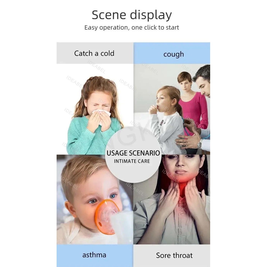 Nebulizer Machine Nebule Humidifier for Adults&Children Storage Box ...