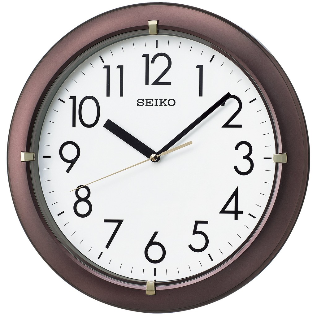 Seiko Clock Wall Clock Analog Brown Metallic KX621B | Shopee Philippines