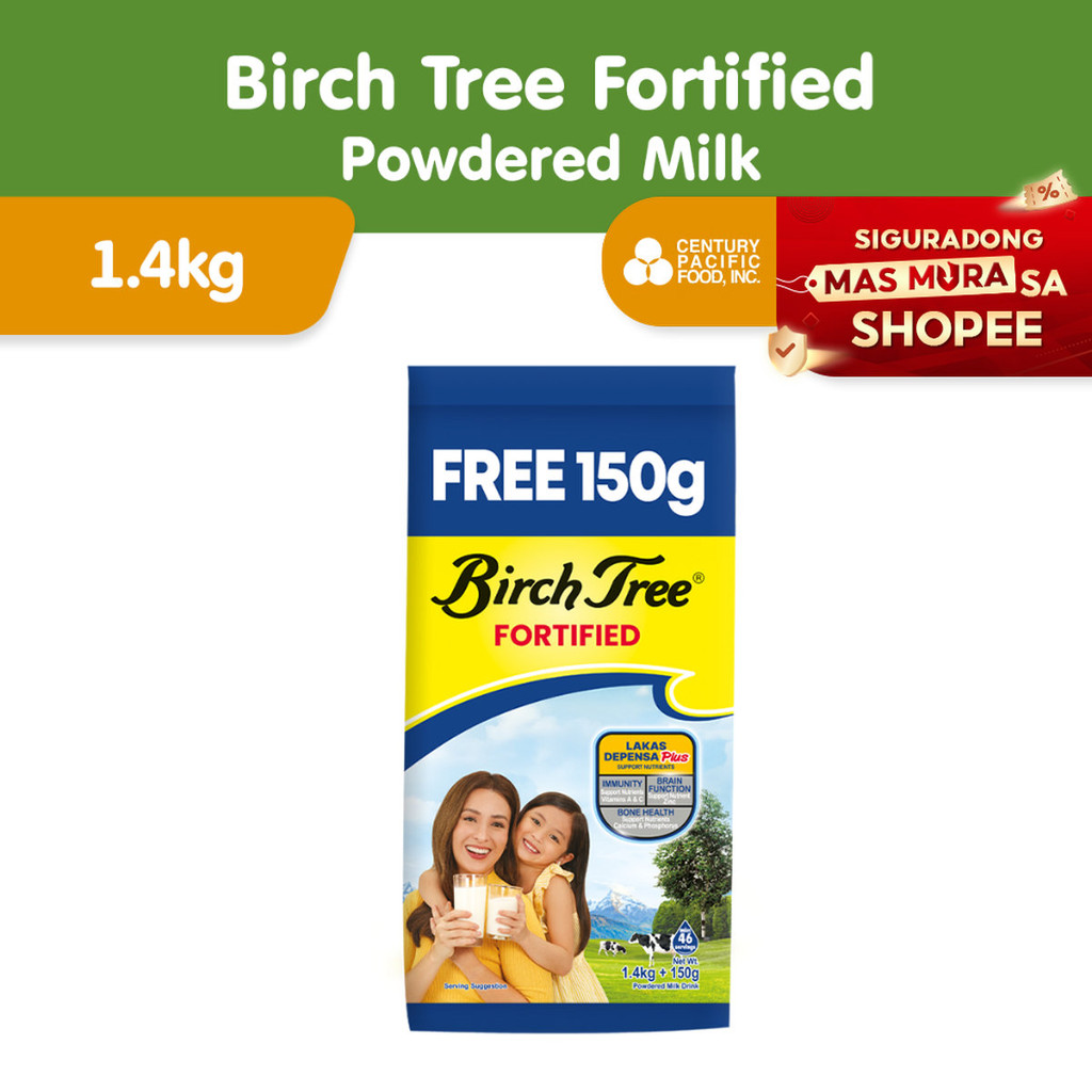 Birch Tree Fortified Powdered Milk 1.4kg with FREE 150g - Lakas Depensa ...