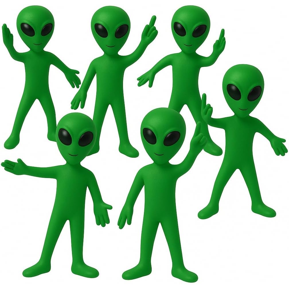 ArtCreativity Bendable Alien Figures, (Set of 12) Flexible Men ...