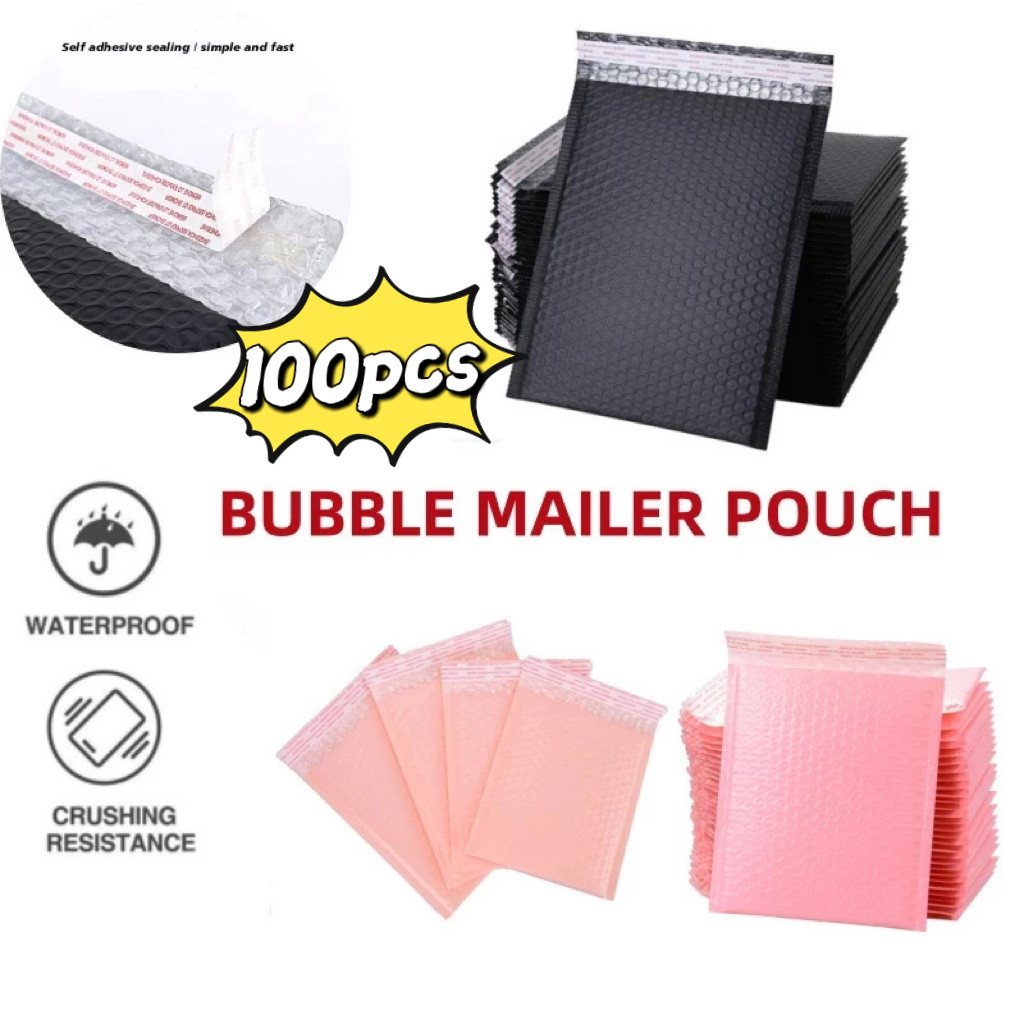 100pcs Self adhesive Bubble Poly Mailer Plastic Padded Envelope ...
