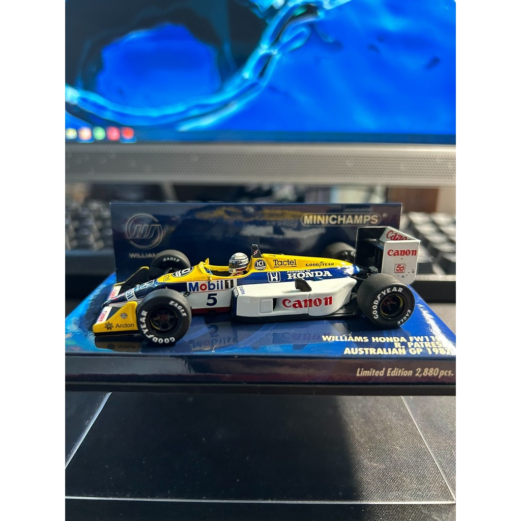 Mini Cut 1/43 Williams Williams Honda FW11B Patrice 1987 Race Season ...