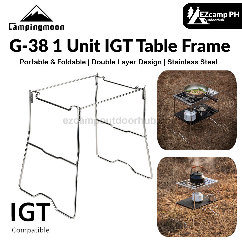Campingmoon G-38 1 Unit IGT Table Frame Portable Stainless 2 Level ...