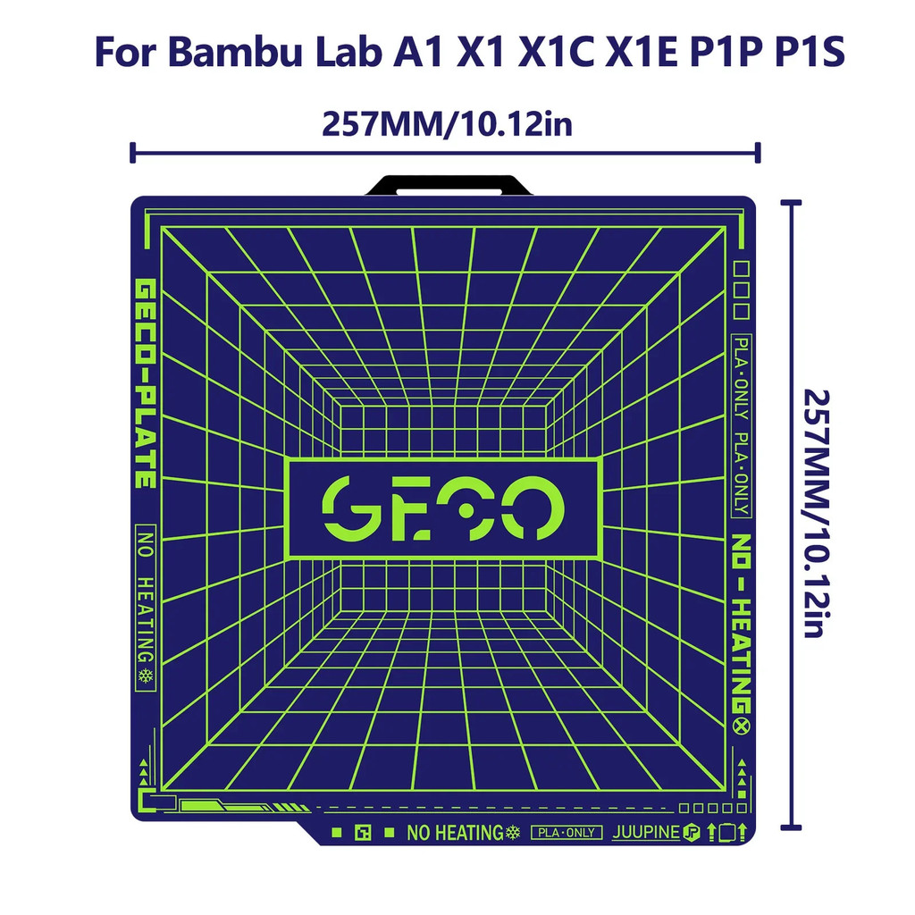 Σ 184x184 GECO Plate For Bambu Lab A1 Mini Build Plate PLA Bed Bambulab ...