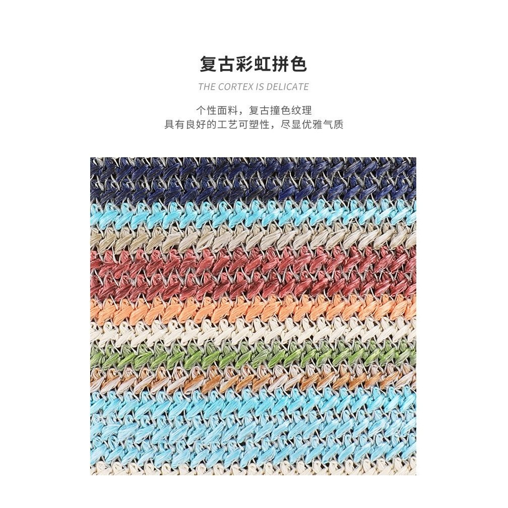 Woven Shoulder Bag Ladies Messenger Bag Rainbow Color Female Bag ...