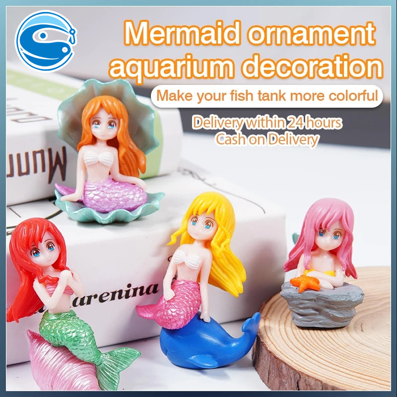 DIY Mermaid Mini Model Figurine Miniature Fairy Garden Bonsai Aquarium ...