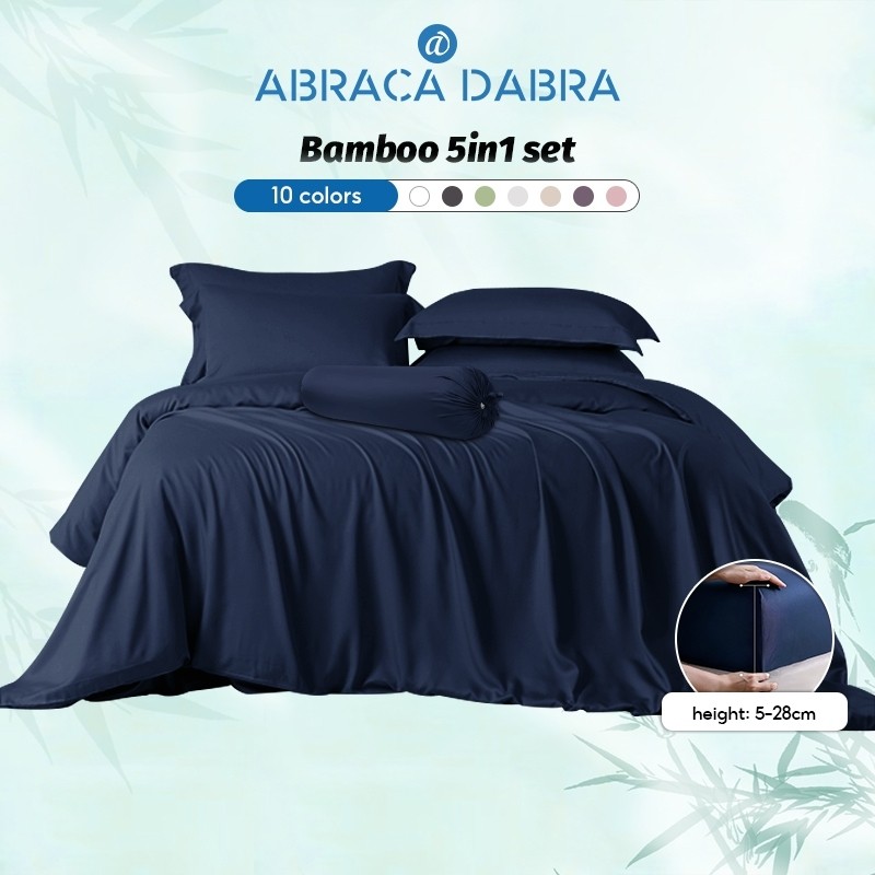 Abraca Dabra Bamboo fiber 5 in 1 Bedding Set with Fitted Bedsheet ...