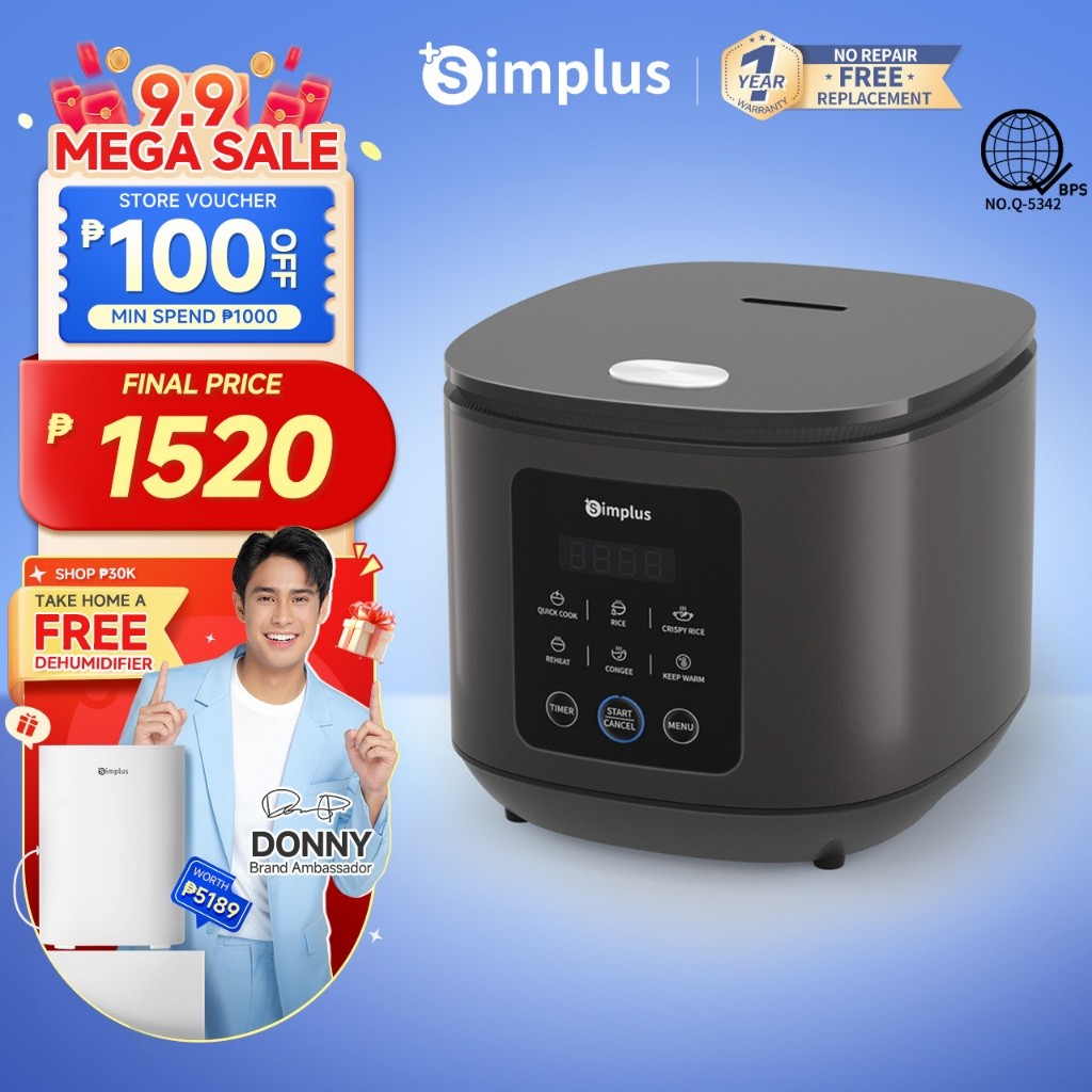 Simplus Rice Cooker Non-stick Touch-control 24-hour Delay Timer 6 ...