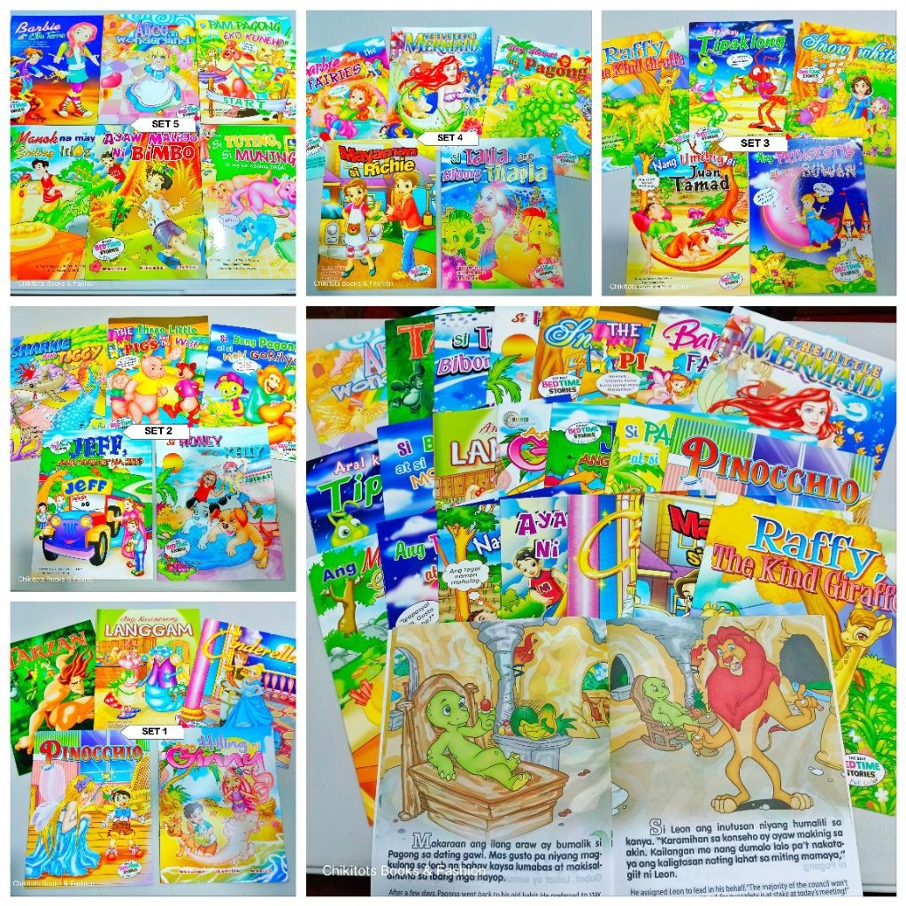 5pcs Big Story Book Colored 24pages – HD Print with Eng./Tagalog ...