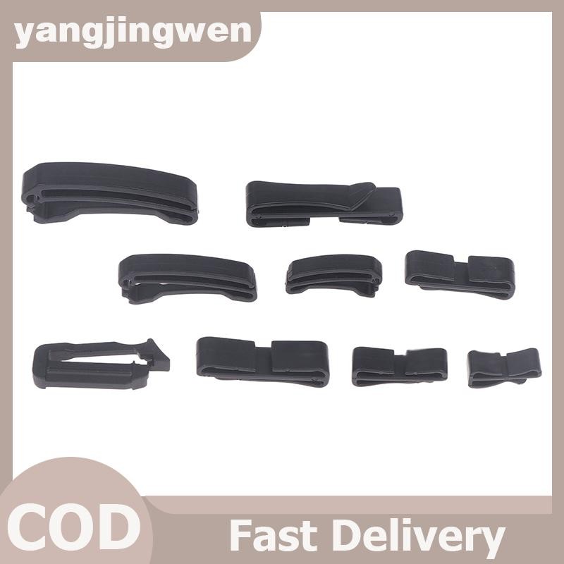YANGWEN 10 Pcs/Pack Quick Slip Keeper Buckle End Clip Slider ck For ...