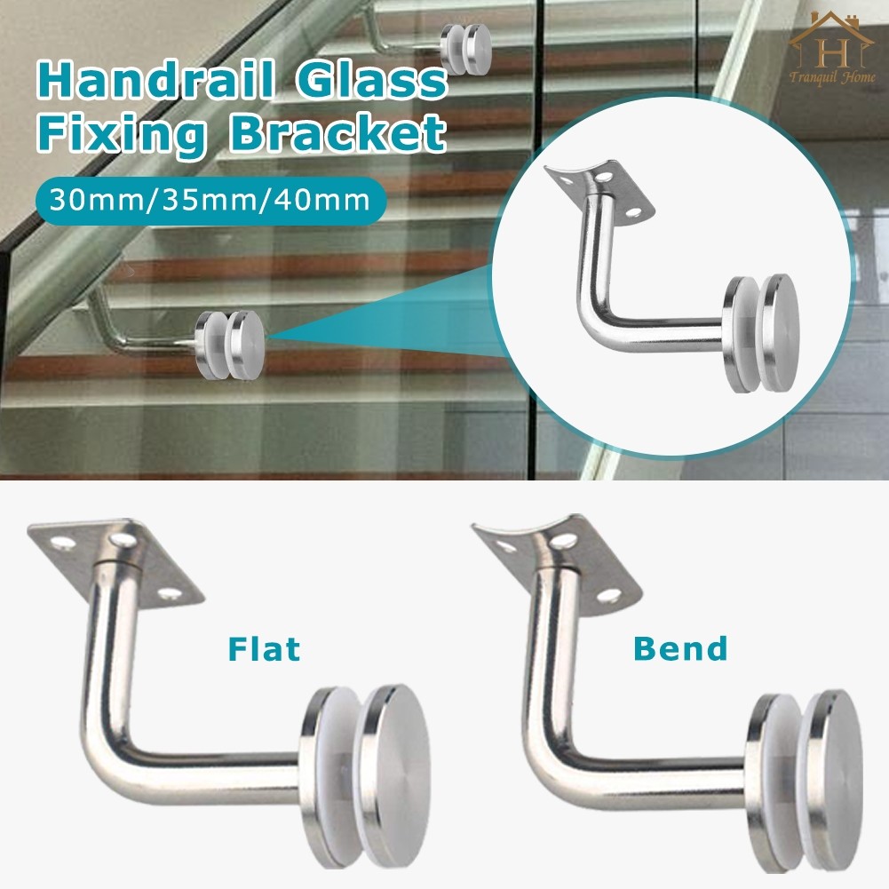 304 Stainless Steel Glass Handrail Bracket Railing Glass Mount Stair ...