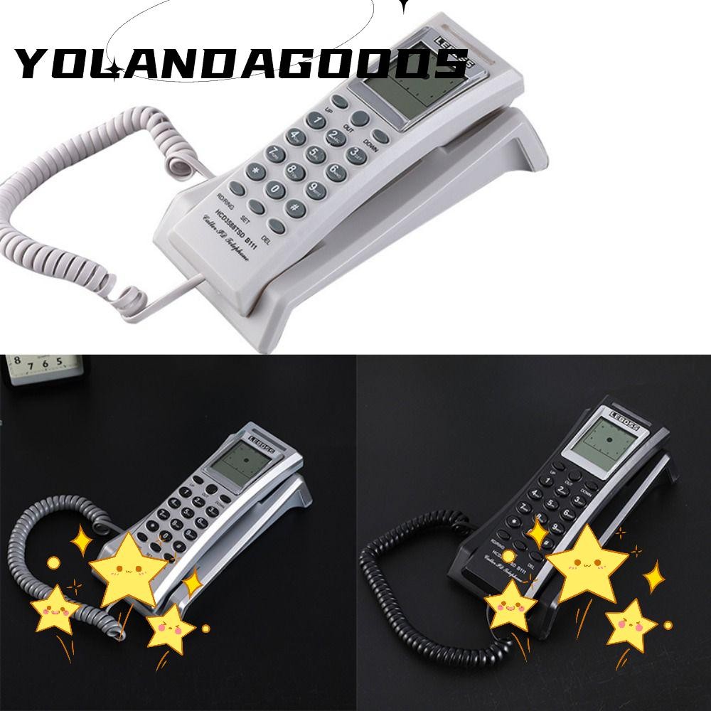 YOLA Wired Telephone, Desktop Landline Corded Phone, Compact Wall ...