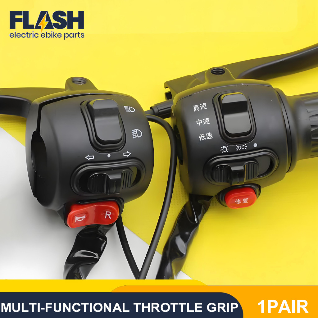 Ebike Throttle Drive And Reverse 3 Speed Push Button Throttle with ...
