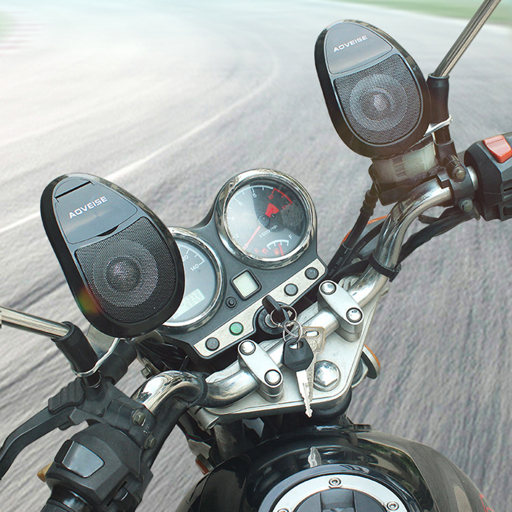 MT493 Motorcycle Bluetooth-compatible Speaker MP3 Audio System FM Radio ...