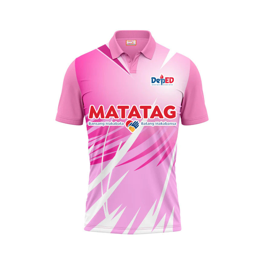 DEPED MATATAG POLO UNIFORM SUBLIMATION POLO-Shirt Pink White verion FOR ...