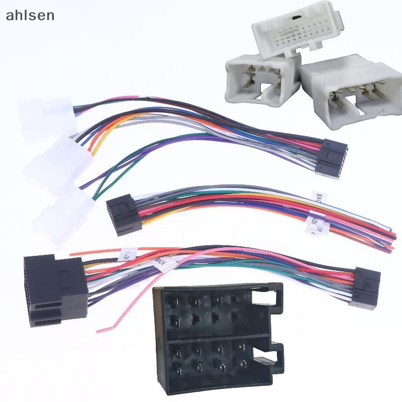 ahlsen 1/3Pcs Car Wire Cable Adapter 16 Pin Plug Cable ISO Standard ...