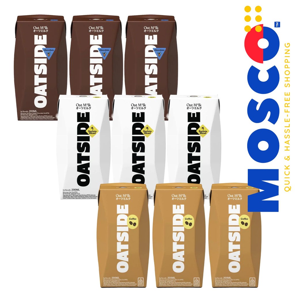 Oatside Oat Milk Pocket Pack 200ml x3 | Original / Chocolate / Coffee ...