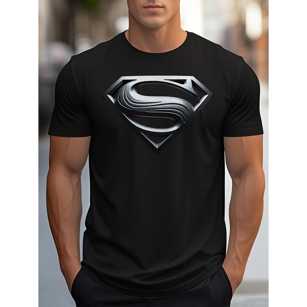 Justice League Casual Round Neck Short Sleeve Superman Graphic All ...