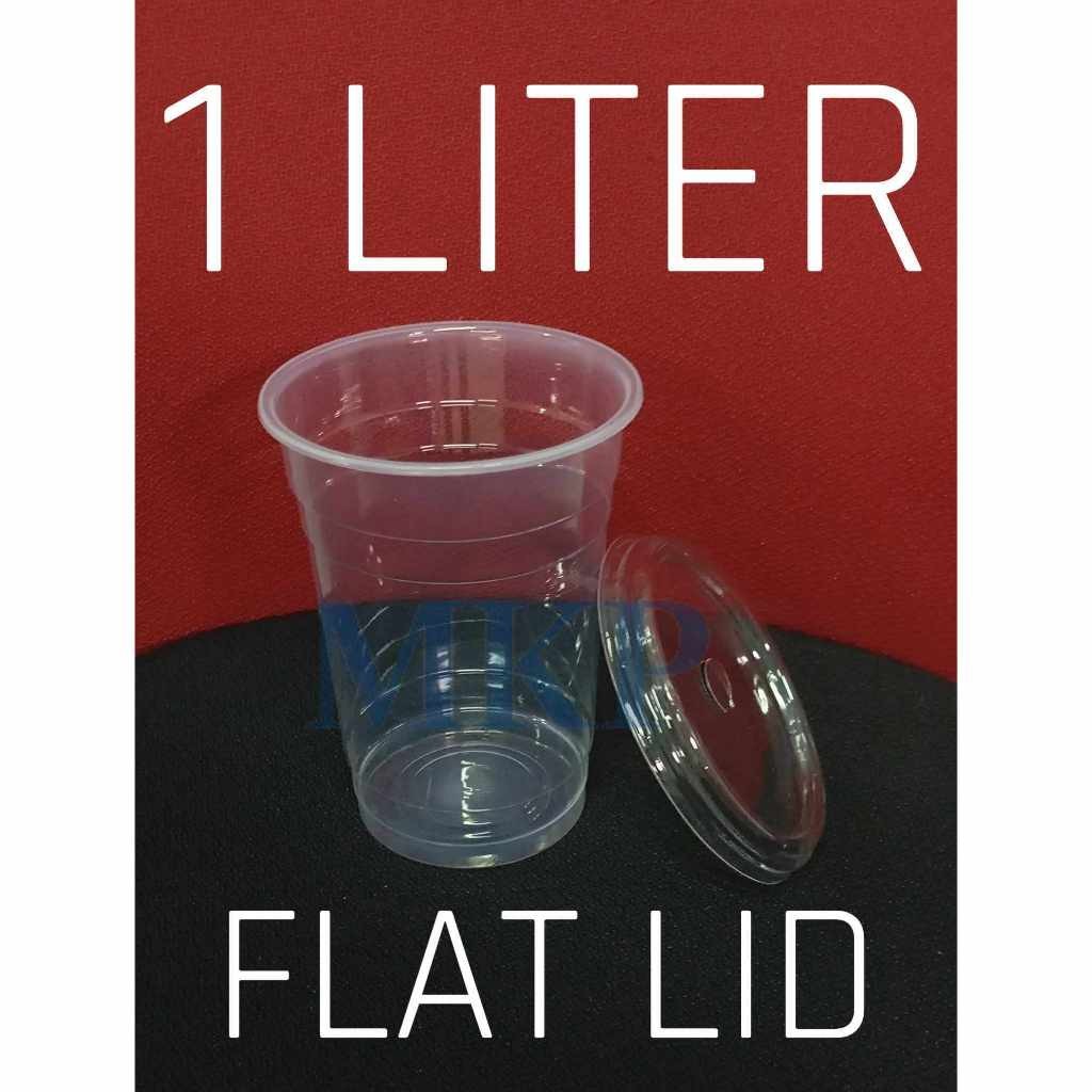 [50pcs] (1 LITER) PP FAT Y Cup (117mm diameter) Optional (50pcs) FLAT ...