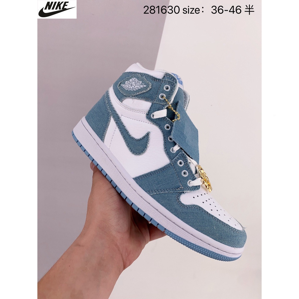New original no box Nk Air Jordan 1 Retro High OG Denim Trendy AJ1 ...