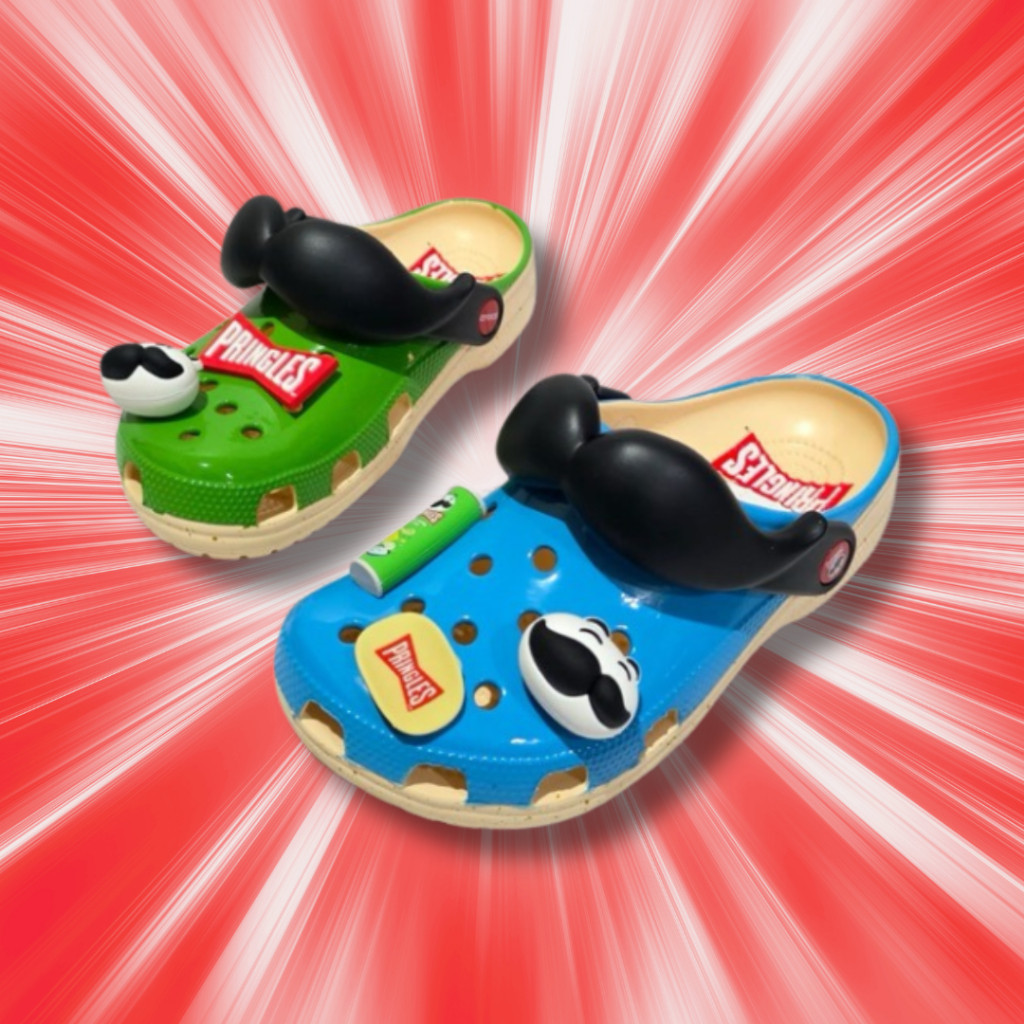 Crocs X Pringles CLASSIC CLOG Sandals Latest Crocs Anti-Slip Anti-Slip ...