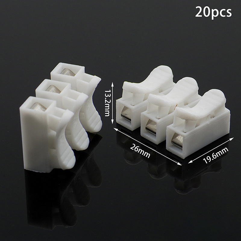 openwaterd 20Pcs No Solding Quick 1P 2P 3P Cable Wire Connector No ...