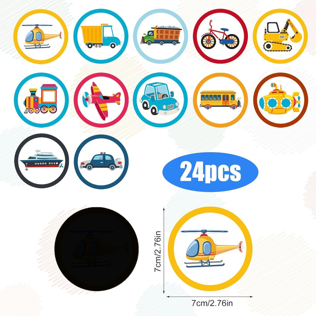 24 Sheets Potty Training Stickers, 12 Patterns Color Changing Pee ...