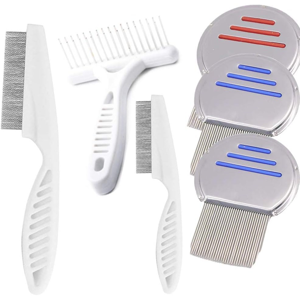 Qtopun Nits Free Lice Comb, Stainless Steel Louse Comb Head Lice Comb ...
