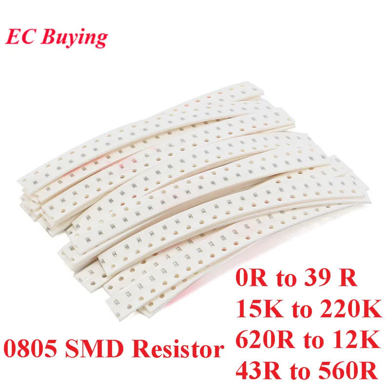 500pcs 0805 SMD Resistors Kit Assorted Kit 5% Sample Kit Sample Bag DIY ...