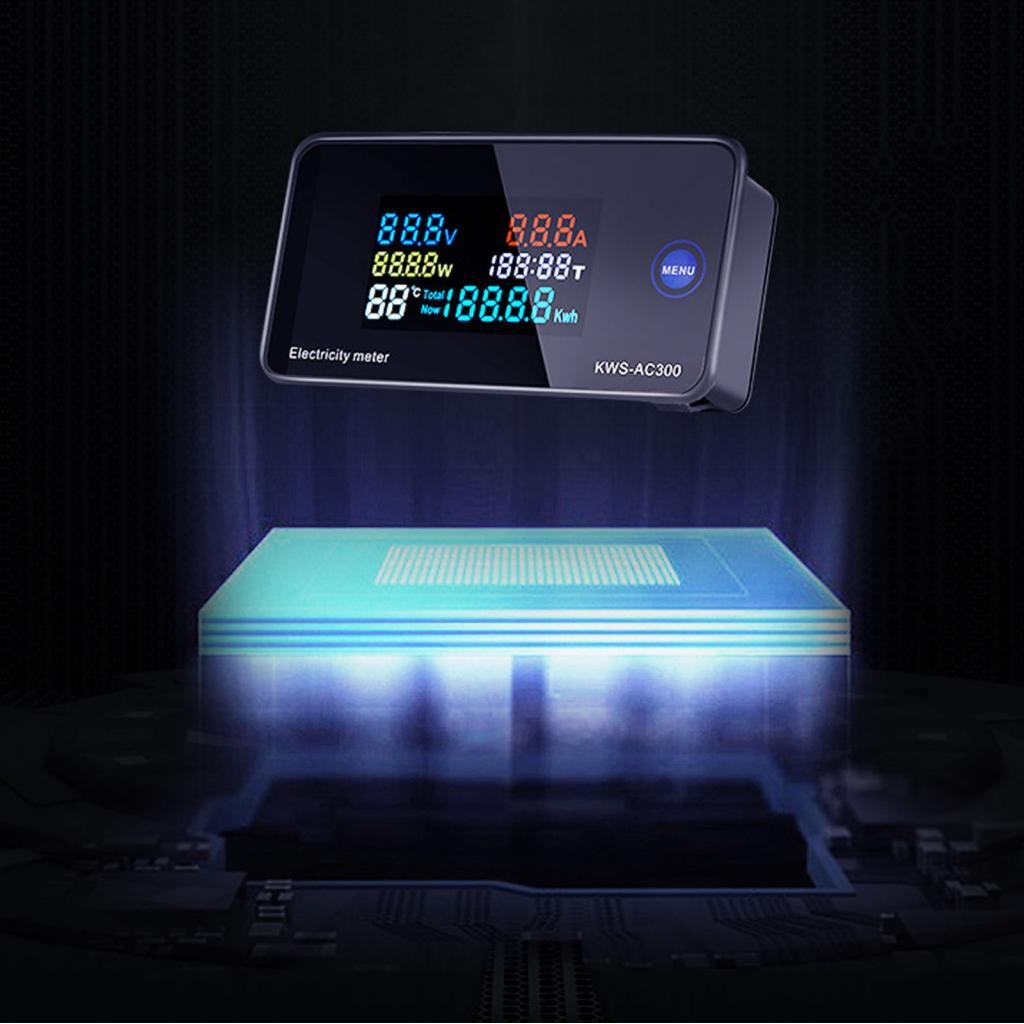 Dajrrhd Digital Multimeter LCD Display Panel Voltmeter Ammeter Watt ...