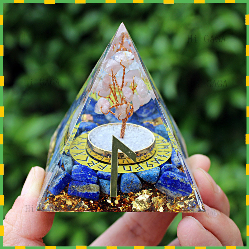 [Ogen Energy Tower]Ogen Energy Tarun Rune Crystal Gravel Pyramid Home ...