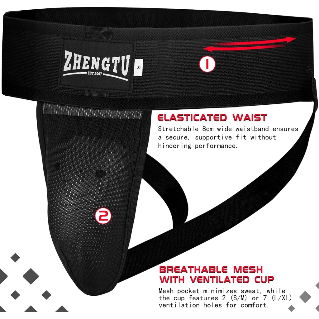 Groin Protector Cup Kickboxing Boxing Muaythai MMA Groin Guard ...