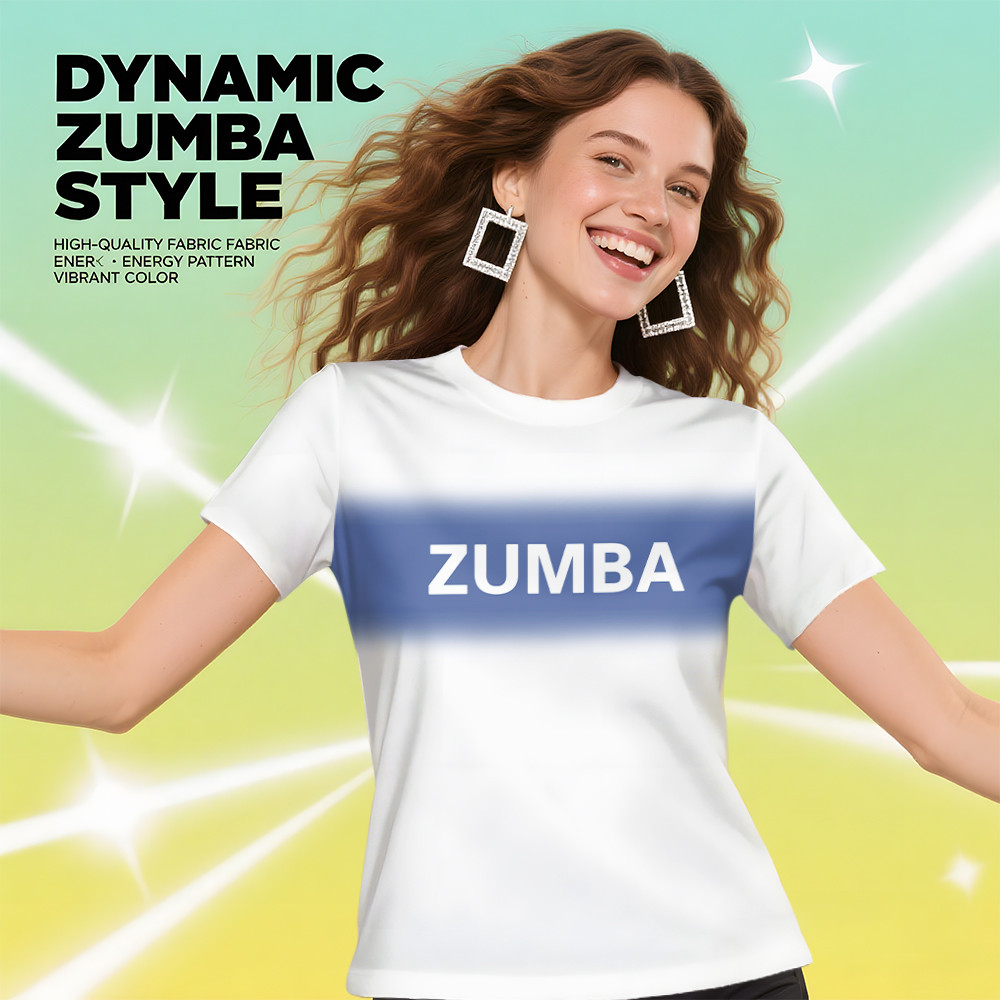 2025 Women's Zumba T-shirt Full Sublimated Zumba Uniform T-shirt Street ...