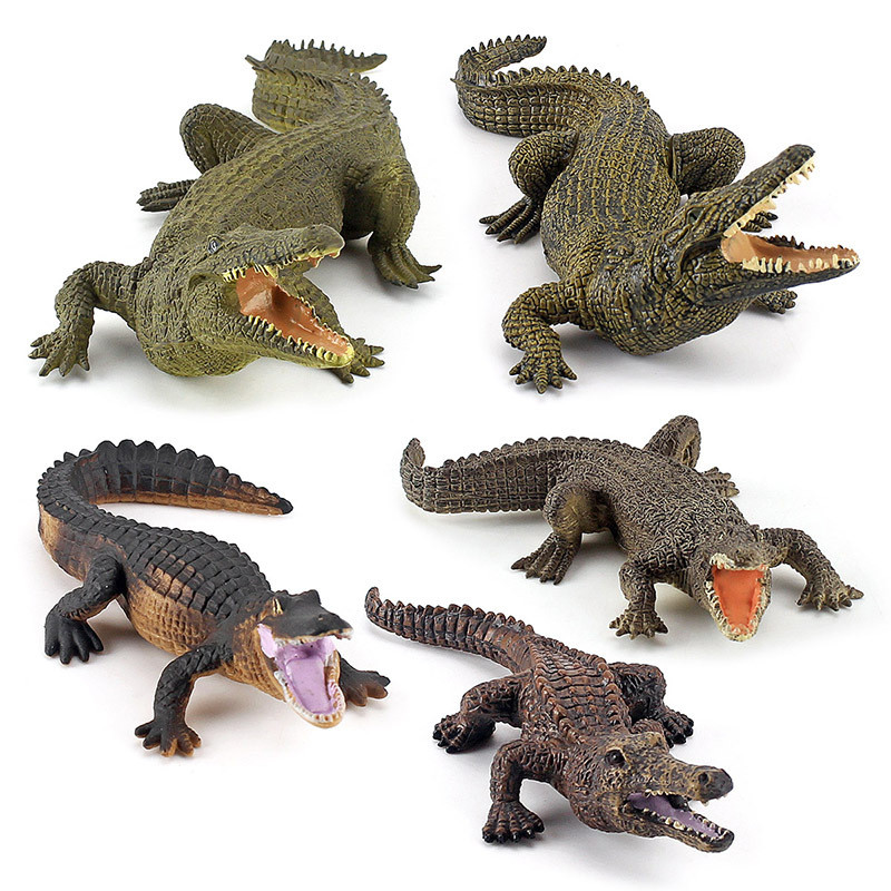 Creative Simulation Reptile Crocodile Model Set Small Crocodile Cub ...