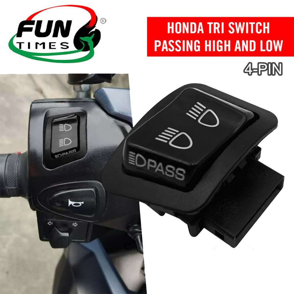 Honda Tri Switch Passing High&Low 4 Pin 3 Pin For Wave, Click v1, Beat ...