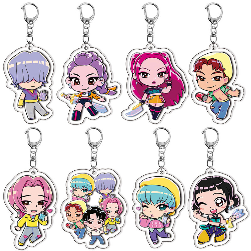 Kpop Demon Hunters Keychain Huntrix Saja Boys Keychains for Accessories ...