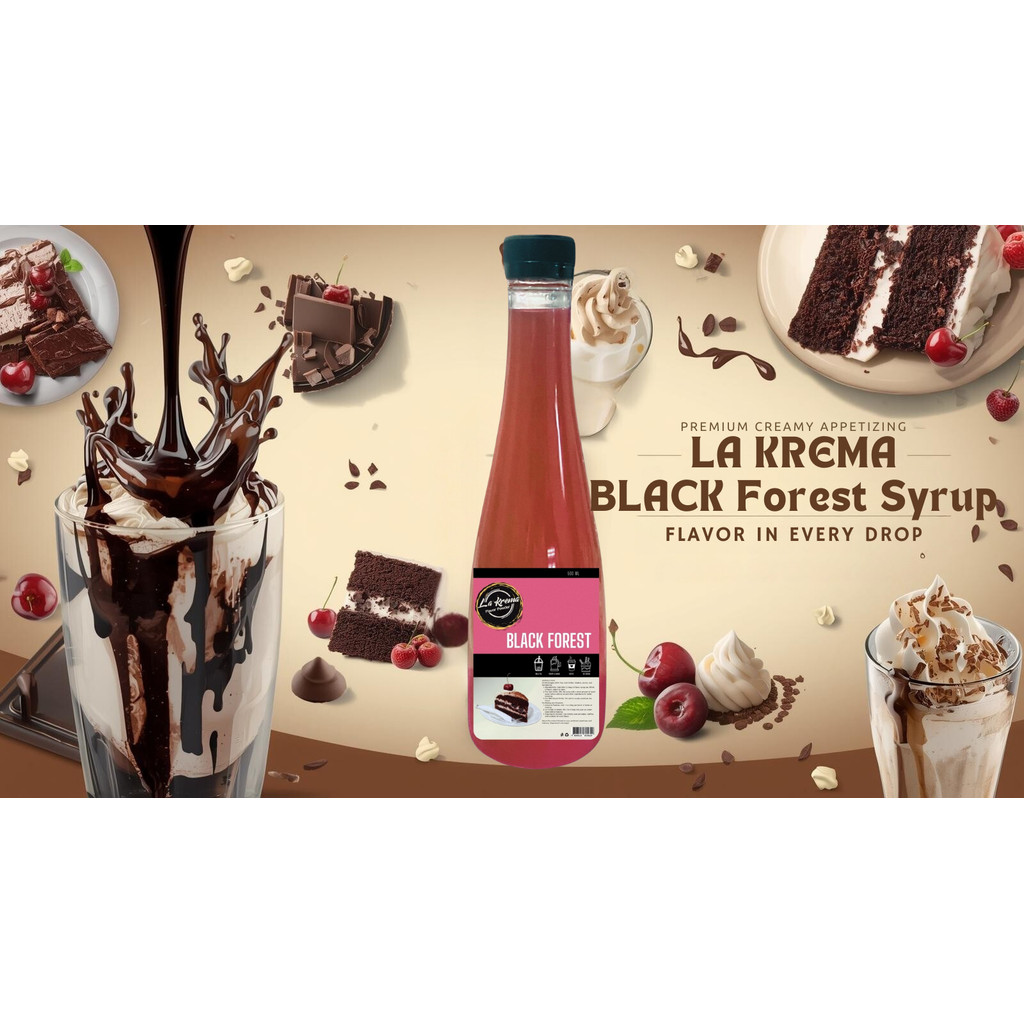 Black Forest Syrup fruity milk tea soda frappe shake cocktail mocktail ...